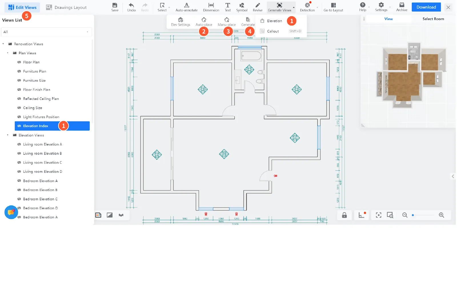 elevation drawings construction